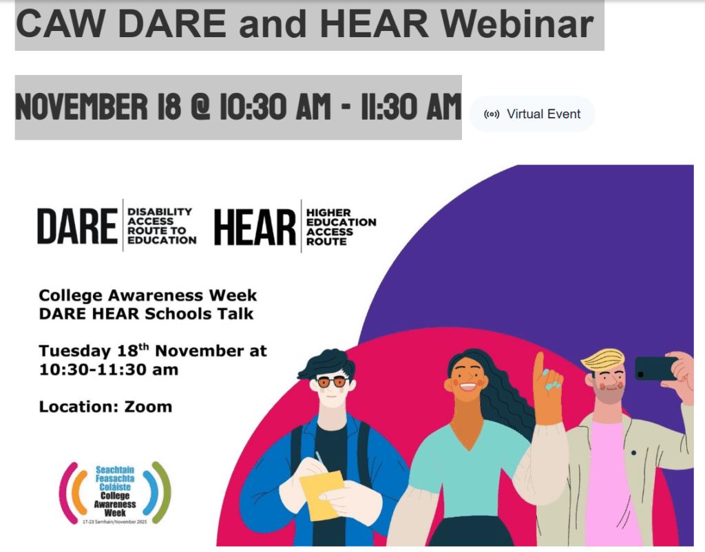 HEAR & DARE Webinar - College Awareness Week